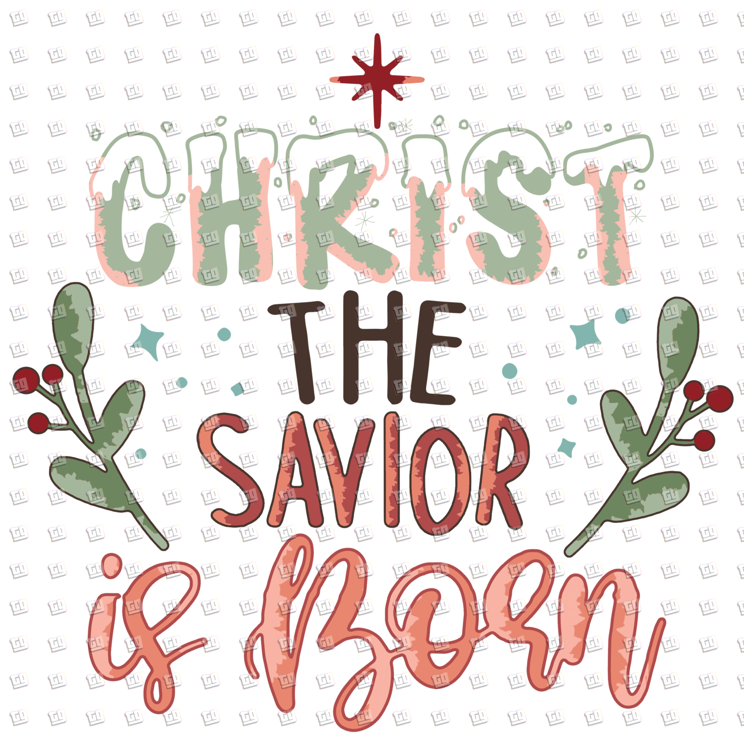 Christ The Savior Is Born - Christian Christmas - DTF Transfer – Inked ...