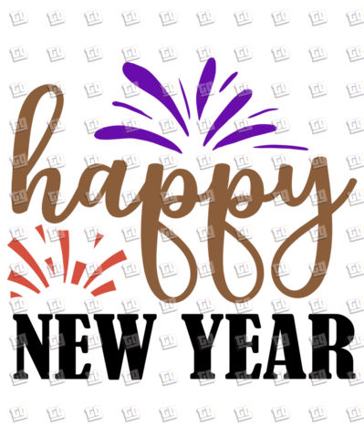 Happy New Year (Fireworks) - New Years - DTF Transfer – Inked Brothers ...