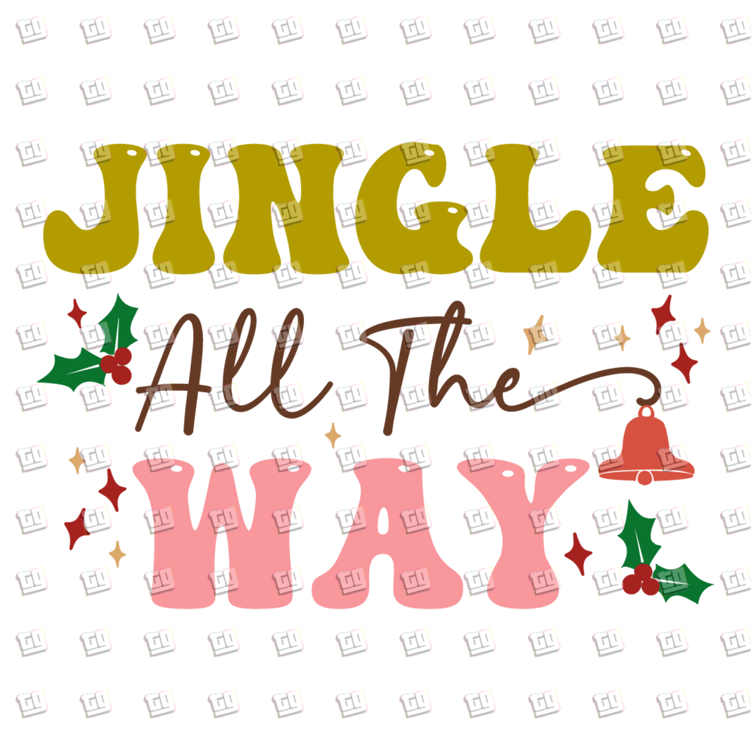 Jingle All The Way - Holidays - DTF Transfer – Inked Brothers Screen ...