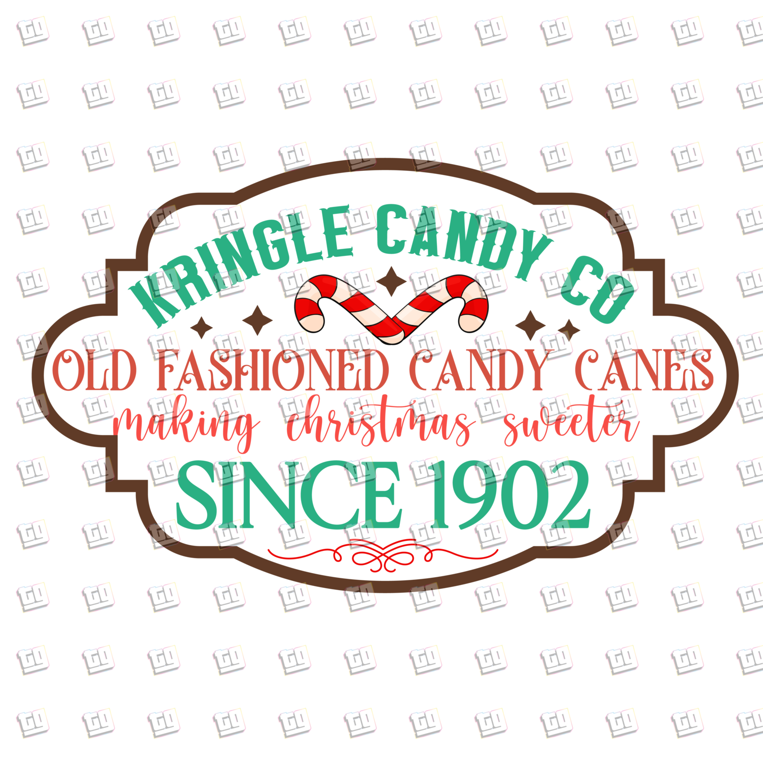 Kringle Candy Old Fashioned Candy Canes - Holidays - DTF Transfer ...